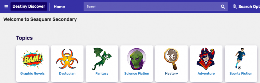 Destiny Discover Info and Instructions | Seaquam Library Learning Commons